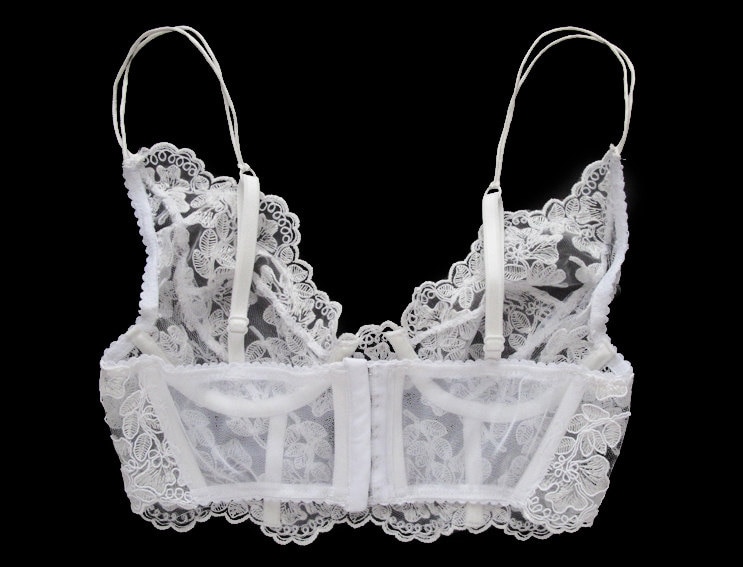 Bridal Lace Bra in White French Calais Lace - Etsy