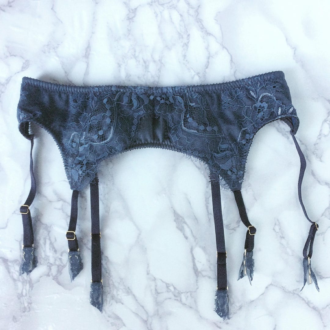 Garter Belt - Grey Garter Belt- Black Garter Belt - Silk Garter Belt ...