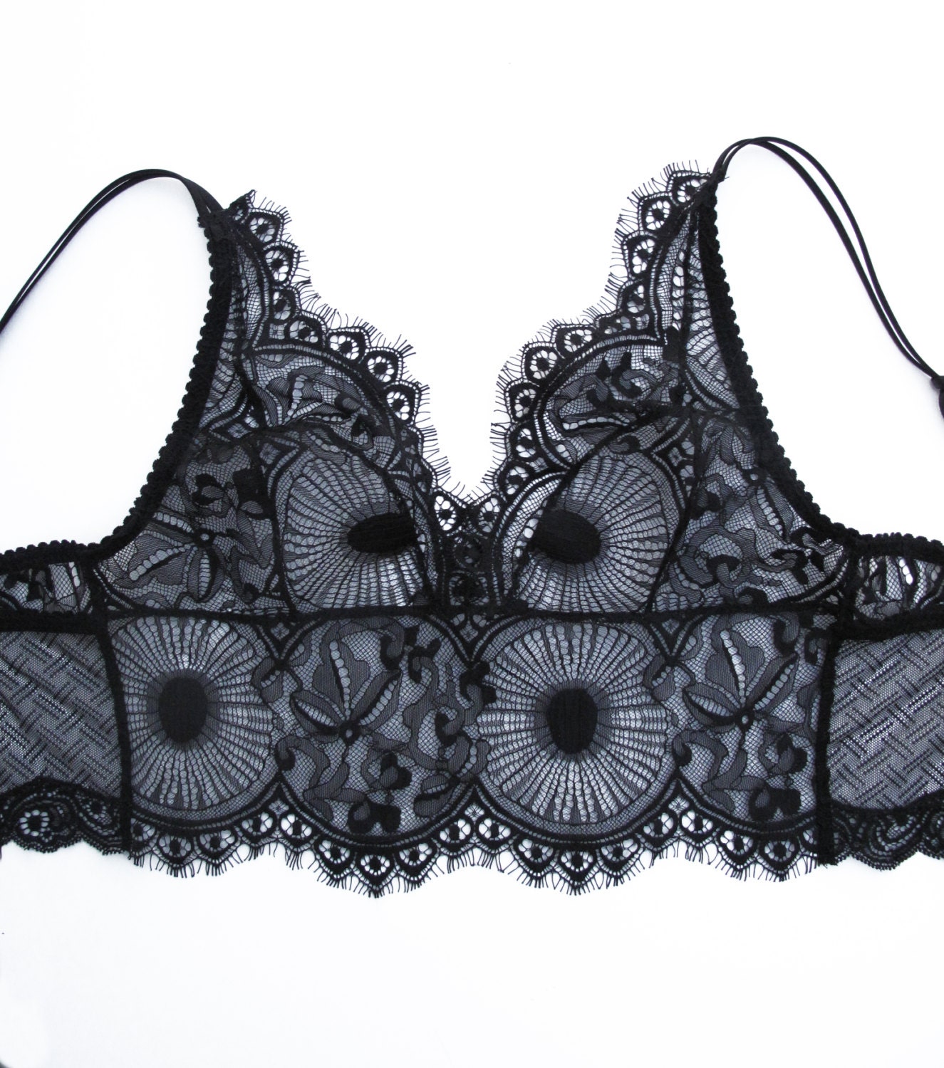 Black Bralette Top Lace Black Bralette Black Lace Bralette - Etsy UK