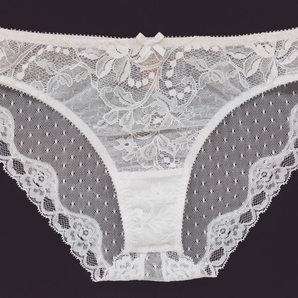 Bride Panties Lace Panties White Lace Sheer Panties See Through