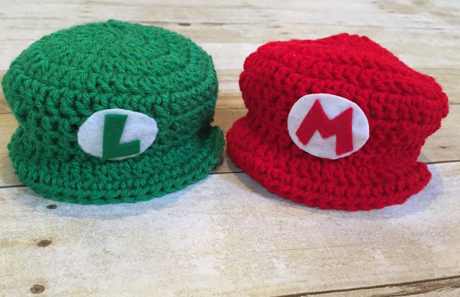 Mario Brothers Hat Crochet Newborn Photo Prop Super Mario - Etsy