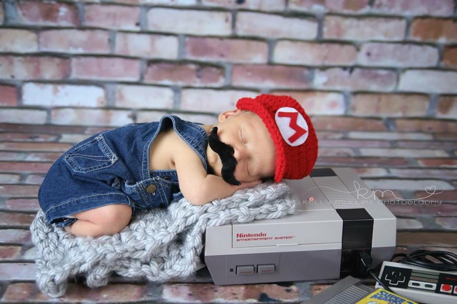 Mario Brothers Hat Crochet Newborn Photo Prop Super Mario Nintendo - Etsy