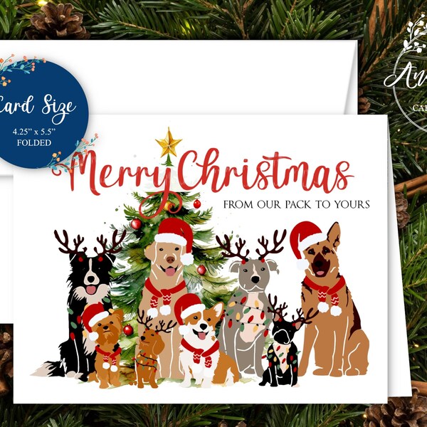 Dog Christmas Cards - Etsy