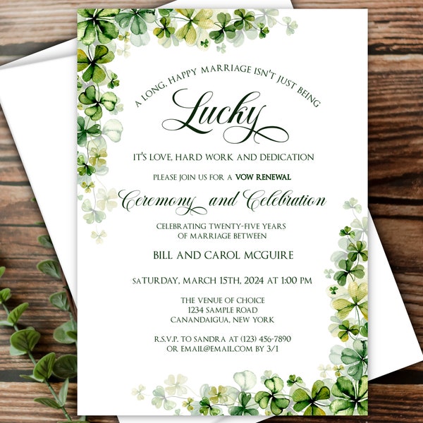 Irish Invitation - Etsy