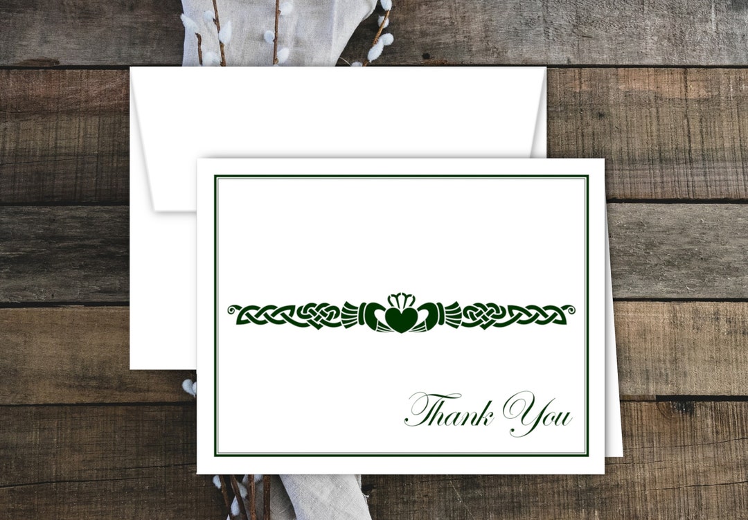 Claddagh Thank You Note Cards With Envelopes. Irish. Claddagh. - Etsy