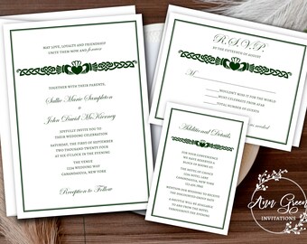 Celtic Wedding Invitation-scottish Tartan-any PLAID May Be Used - Etsy
