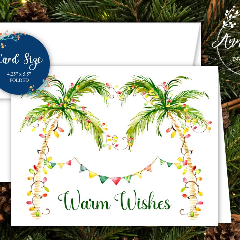 Tropical Christmas Card - Etsy