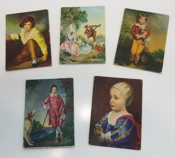5 Vintage Collector Cards Numbered Works of the Art World | Etsy