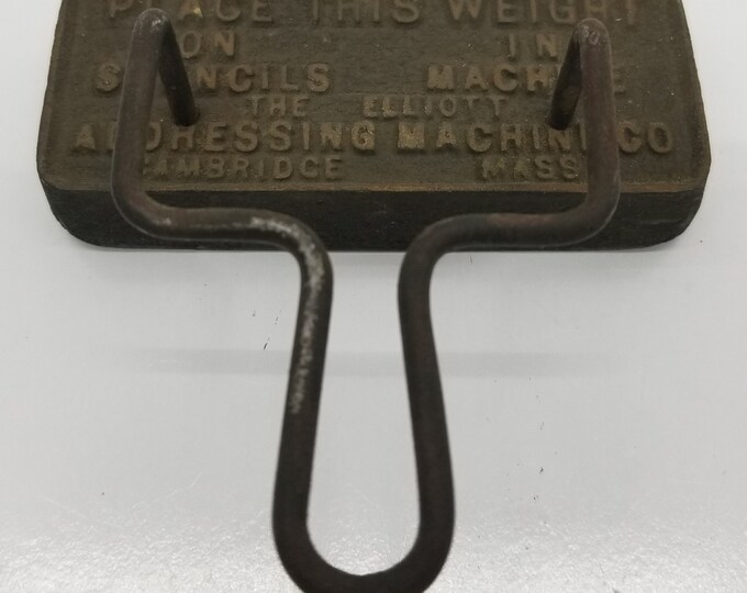 Stencil Weight Paperweight Elliott Addressing Machine Co Advertising ...