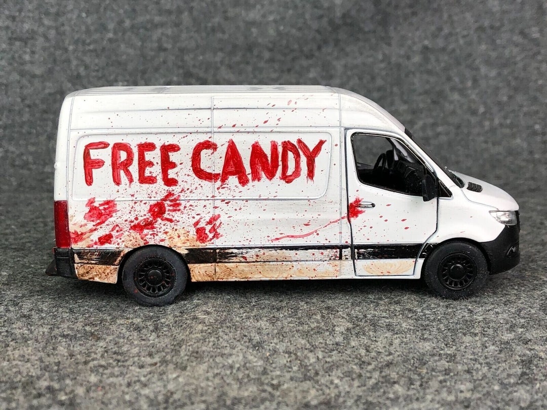 Custom Painted Creepy Free Candy Van O Scale 1:48 by Lawn - Etsy