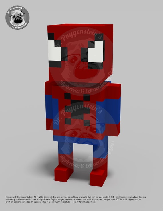 Papercraft Minecraft Spiderman