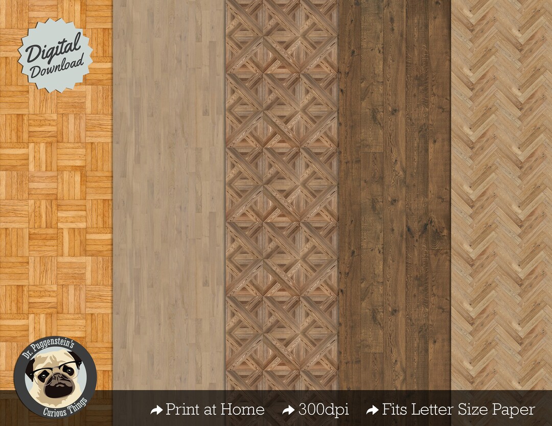 Digital Download 5 Wood Boards Textures for 1:12 Scale Model Floors - Etsy