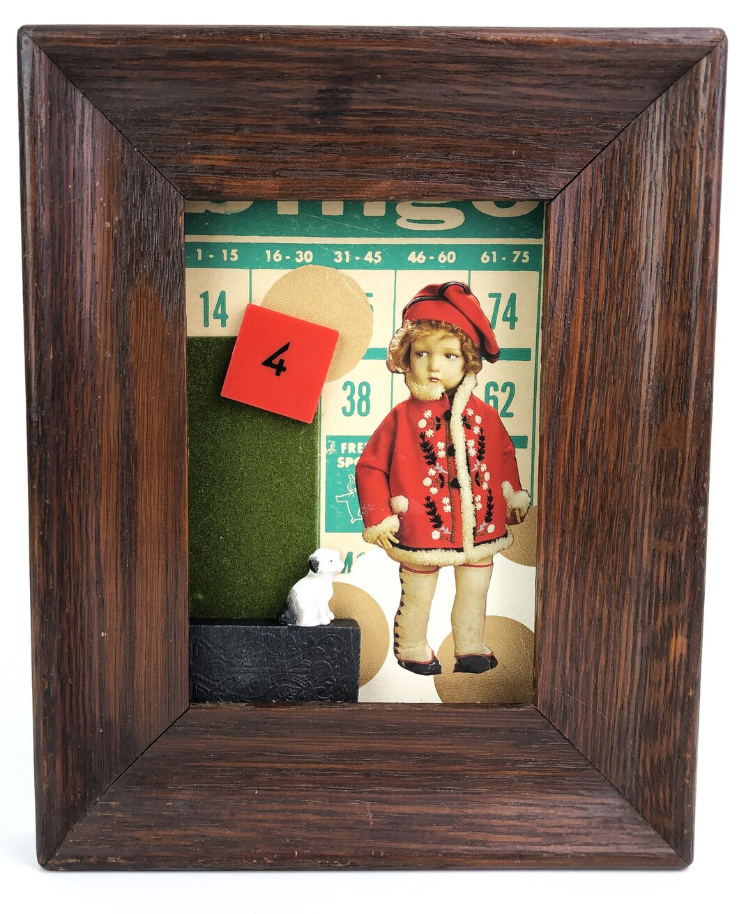 Ooak Found Object Collage Doll Toys Game Pieces By Lawn Walker Etsy