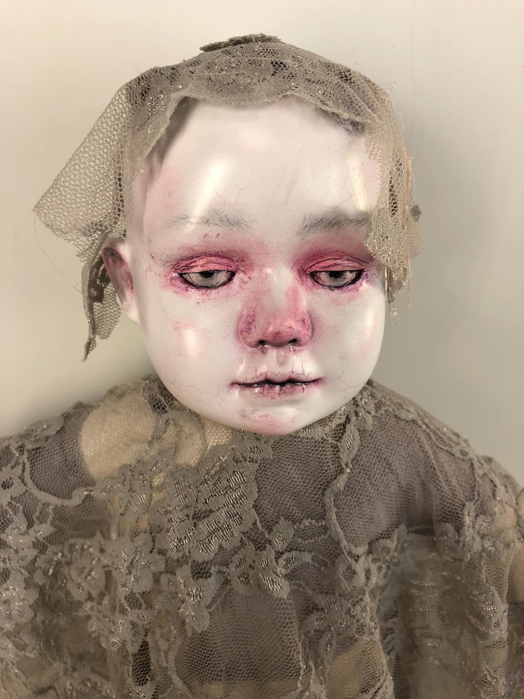 OOAK Hand Painted Creepy Horror Halloween Ghost Art Doll by Lawn Walker ...