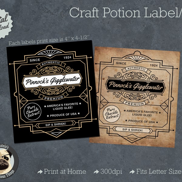 Mini Potion Bottle Labels - Etsy