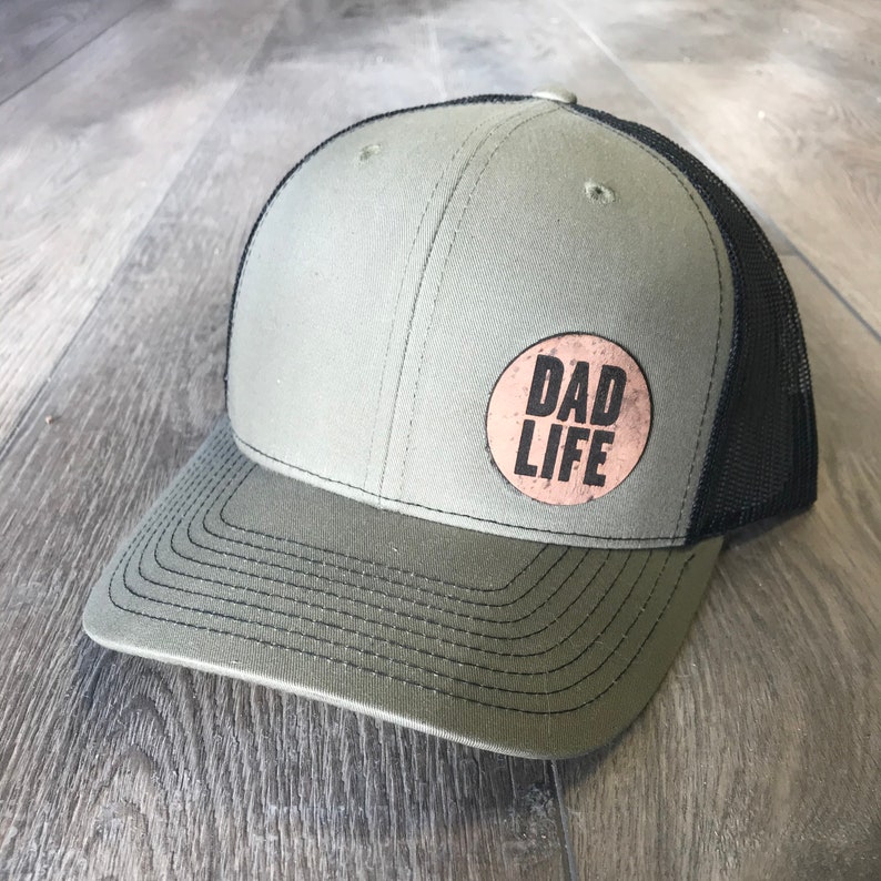 Dad Life Leather Patch Snapback Hat Father's Day Gift - Etsy