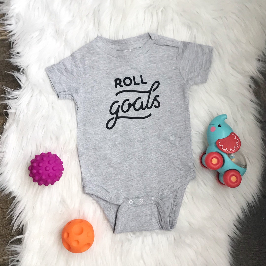 Roll Goals Graphic Baby Onesie, Hip Graphic Baby Bodysuit, Onesie - Etsy