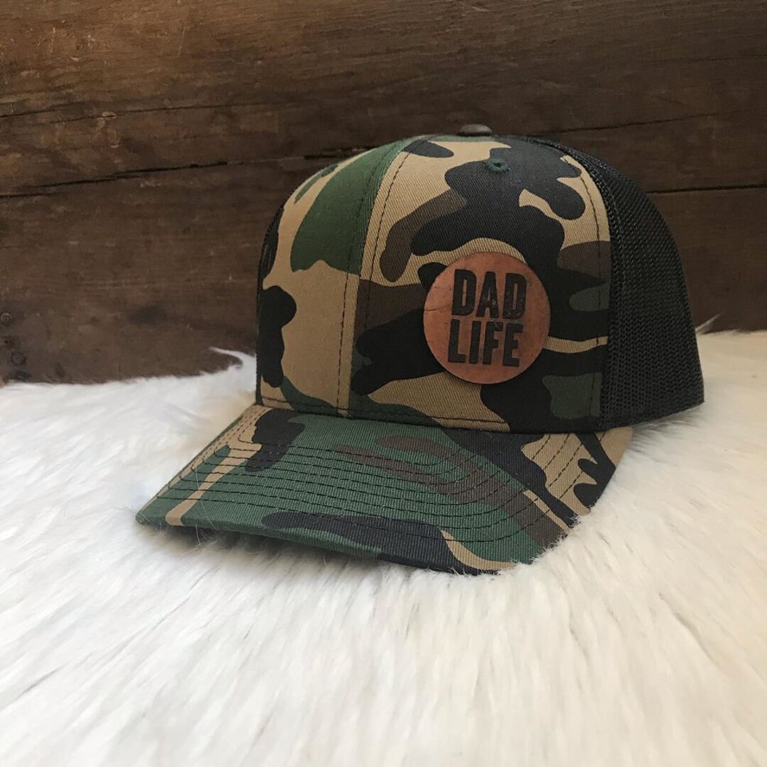 Dad Life Leather Patch Snapback Hat - Etsy