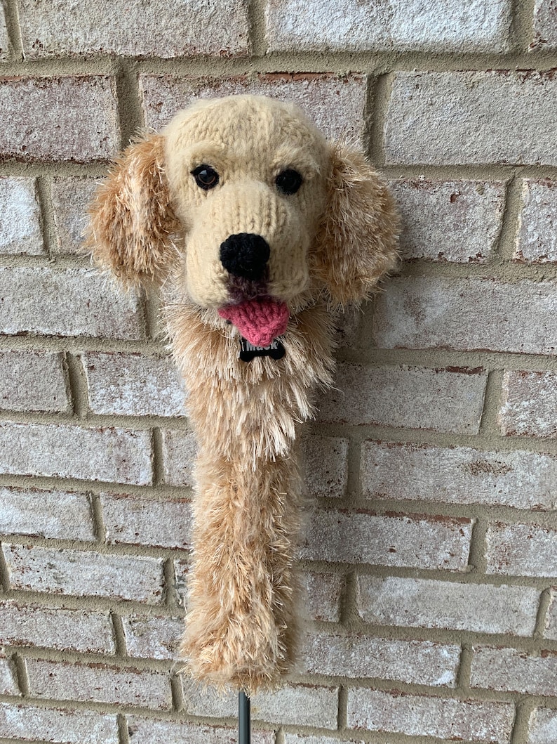 Hand Knit Golden Retriever Golf Club Cover Golf Sock Made to Order - Etsy