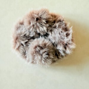 Luxe Faux Fur Hand Crocheted Hair Tie Elastic Scrunchie in Four Colors ...