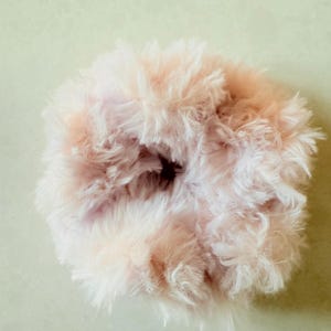 Luxe Faux Fur Hand Crocheted Hair Tie Elastic Scrunchie in Four Colors ...