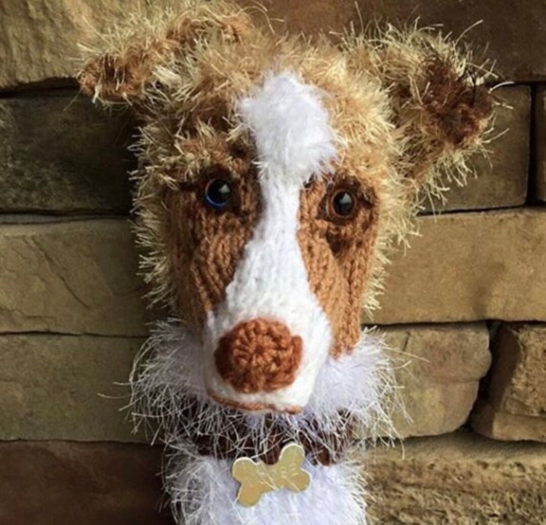 Hand Knit Red Merle Australian Shepherd Golf Driver Cover Golf Sock ...