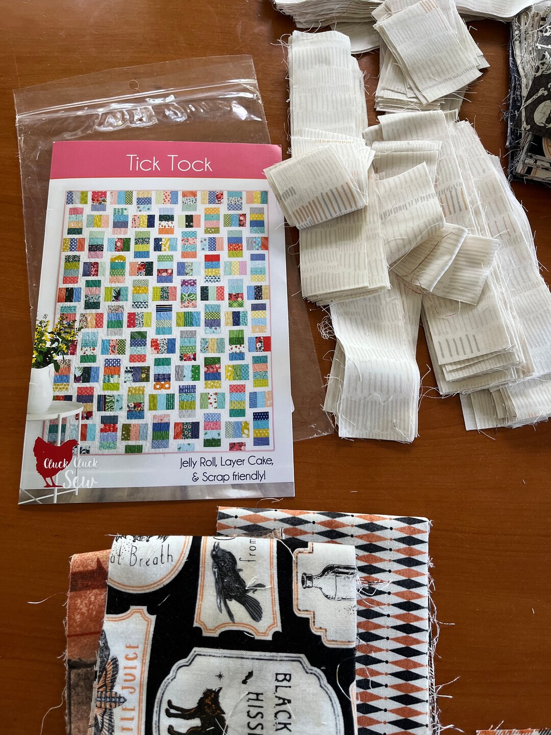 Tick Tock Quilt Pattern and Quality Halloween Fabrics - Etsy