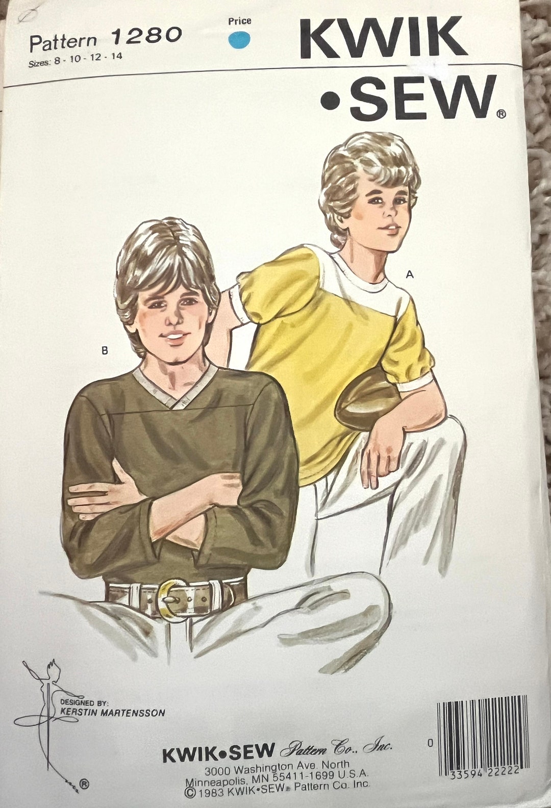 Kwik Sew New Uncut Pattern #1280 Boys Knit Shirt Size 8 10 12 14 - Etsy