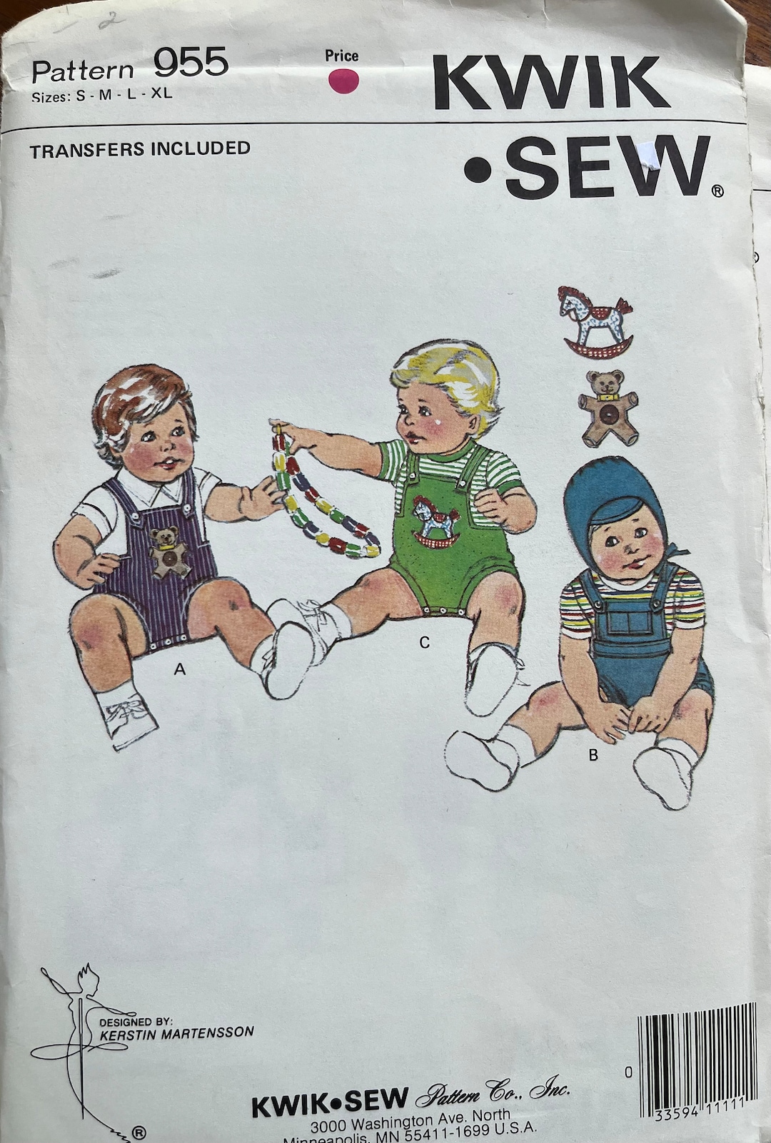 Kwik Sew New Uncut Pattern #995 Baby Romper and Hat Size S M L XL - Etsy