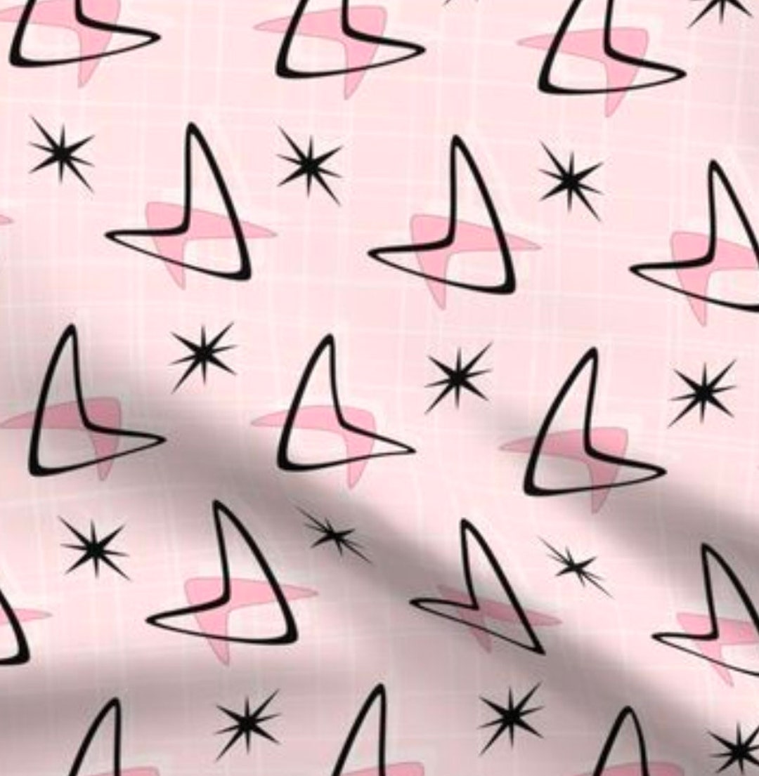 Pink Boomerang Mid Century Retro Vintage Look Dish/tea Towel - Etsy