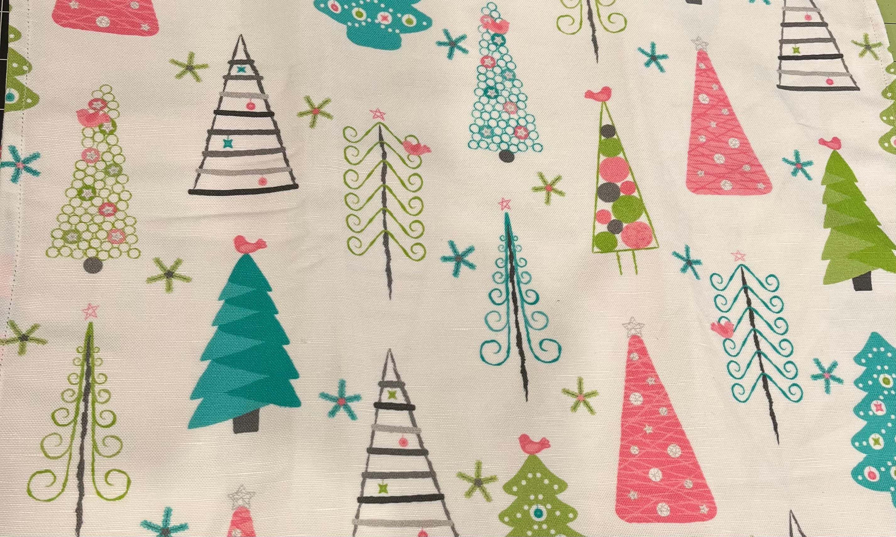 Mid Century Vintage Scandi Look Christmas Trees Linen/cotton - Etsy