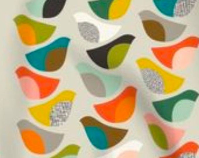 Mid Century Scandi Birds Vintage Look Linen/cotton Dish Tea Towel - Etsy