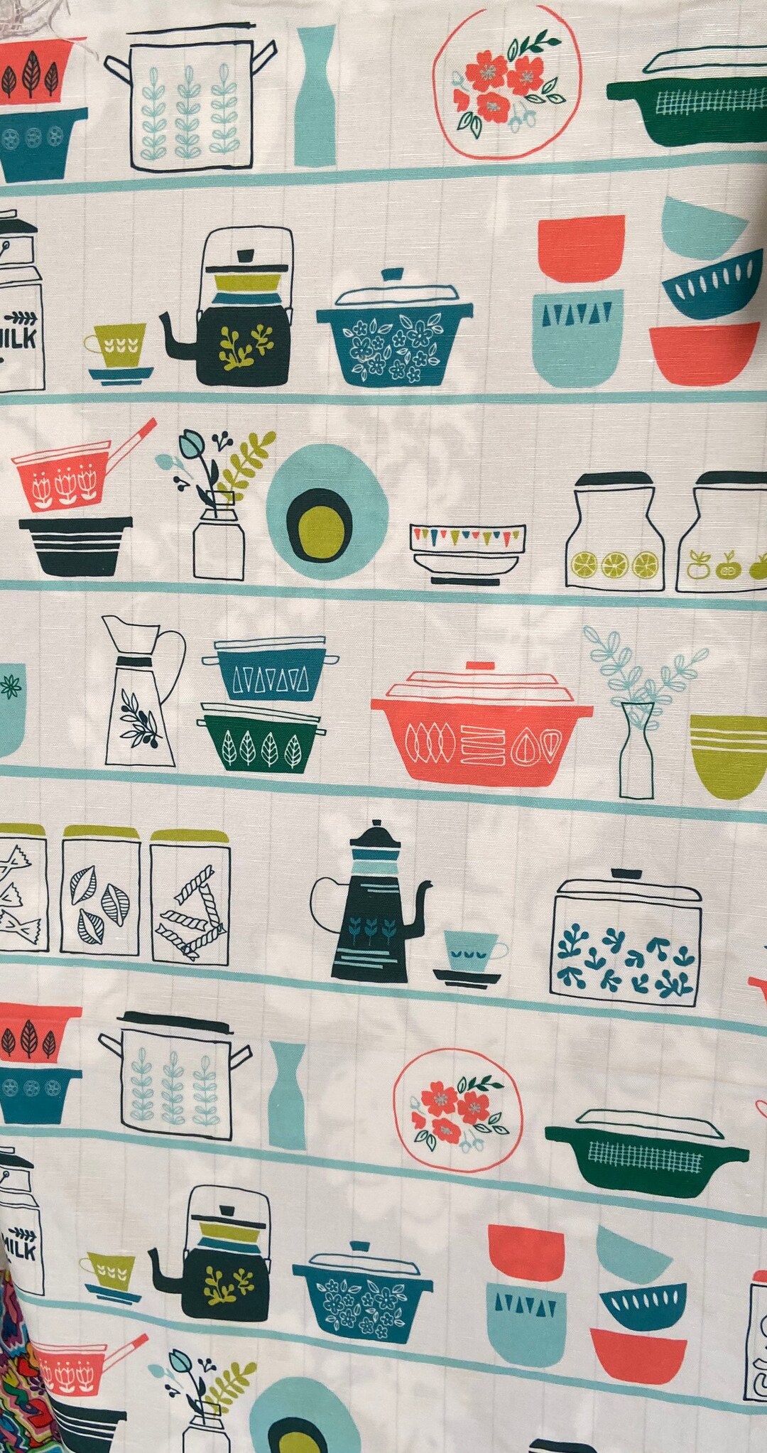 Kitchen Retro Mid Century Vintage Look Linen/cotton Dish Hand Towel - Etsy
