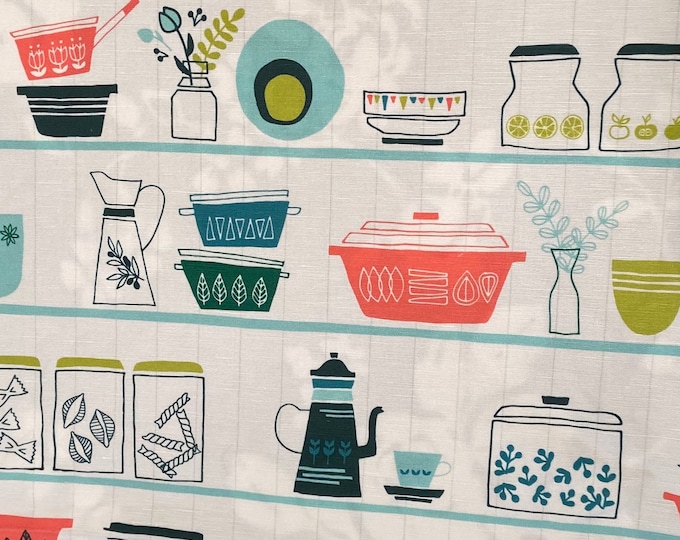 Kitchen Retro Mid Century Vintage Look Linen/cotton Dish Hand Towel - Etsy