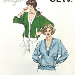 Kwik Sew New Uncut Pattern #1443 Misses Sweater Sweatshirt Size XS S M ...