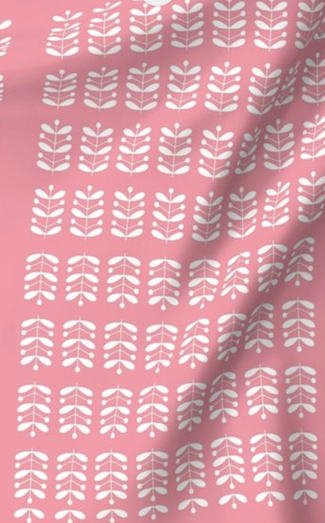 Mid Century Vintage Look Pyrex Pink Stems Linen/cotton Dish Tea Towel ...