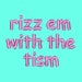 Rizz Em With the Tism embroidered Buckleback Dad Hat 25 Colors - Etsy
