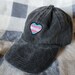 Transgender trans Pride Flag Heart embroidered Buckleback Dad Hat 14 ...