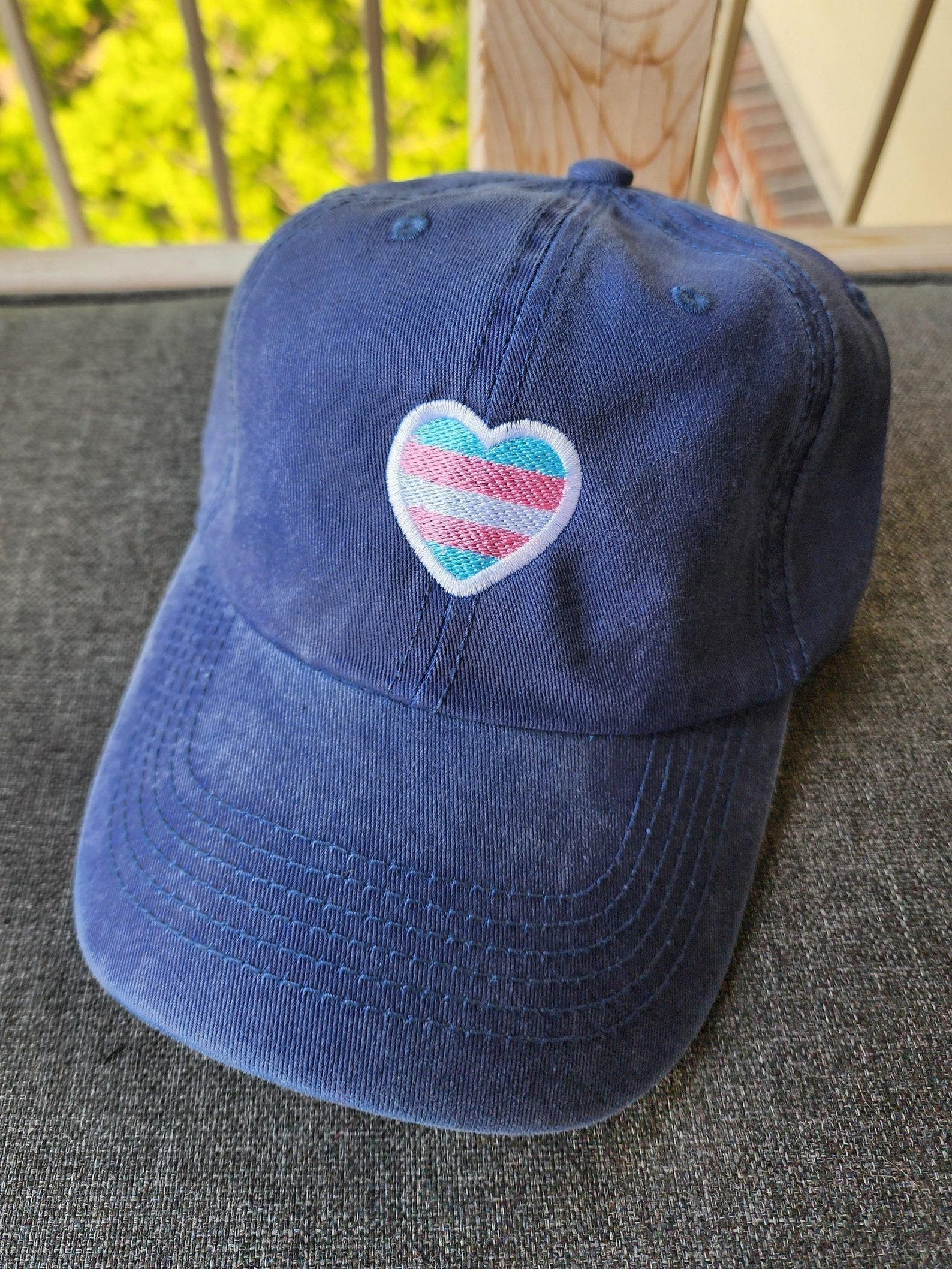 Transgender (trans) Pride Flag Heart (embroidered Hat) Dad + Corduroy ...