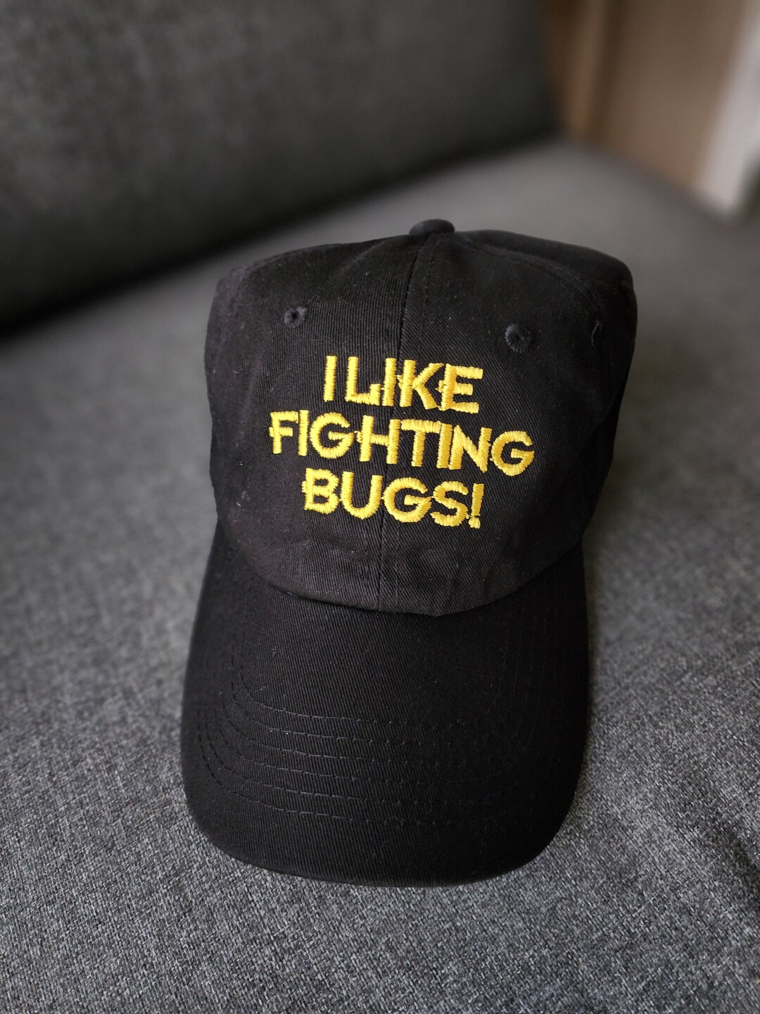 I Like Fighting Bugs embroidered Buckleback Dad Hat 25 Colors - Etsy