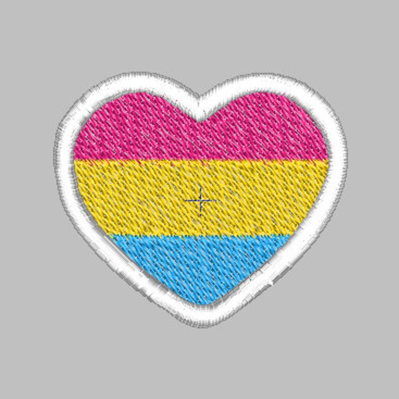 Pansexual pan Pride Flag Heart embroidered Buckleback Dad - Etsy