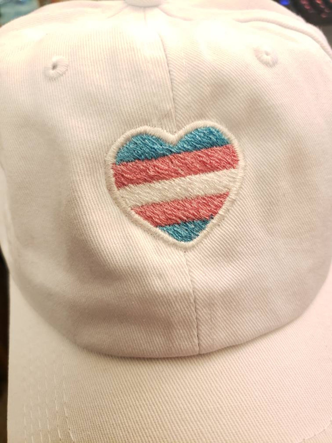 Transgender trans Pride Flag Heart embroidered Buckleback | Etsy