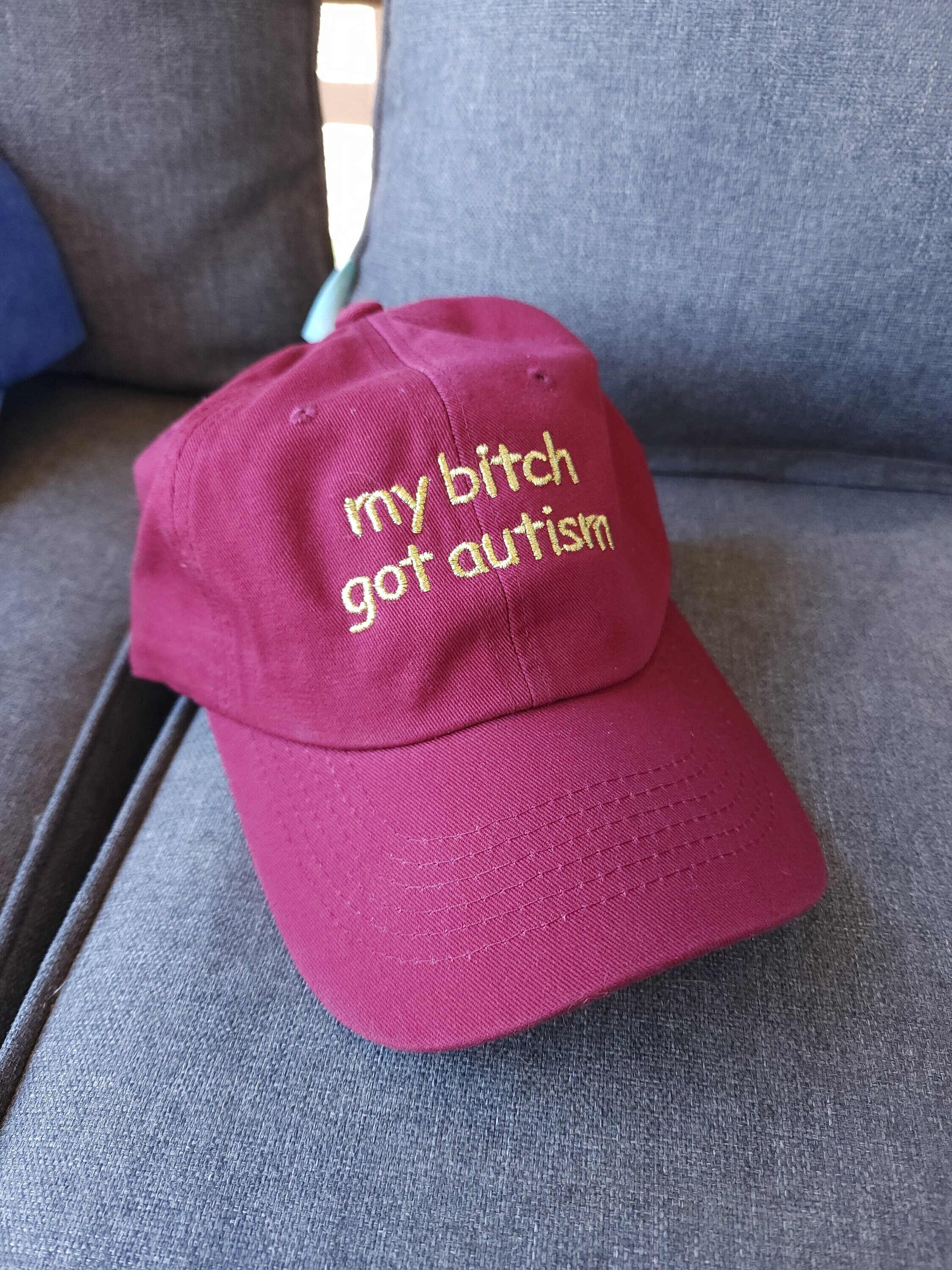 My Btch Got Autism embroidered Buckleback Dad Hat 22 Colors - Etsy Ireland