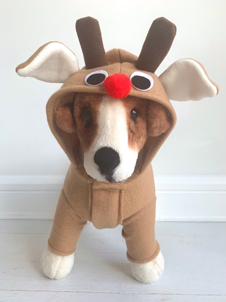 Rudolf the Red Nosed Reindeer Costume Dog Christmas Costume | Etsy
