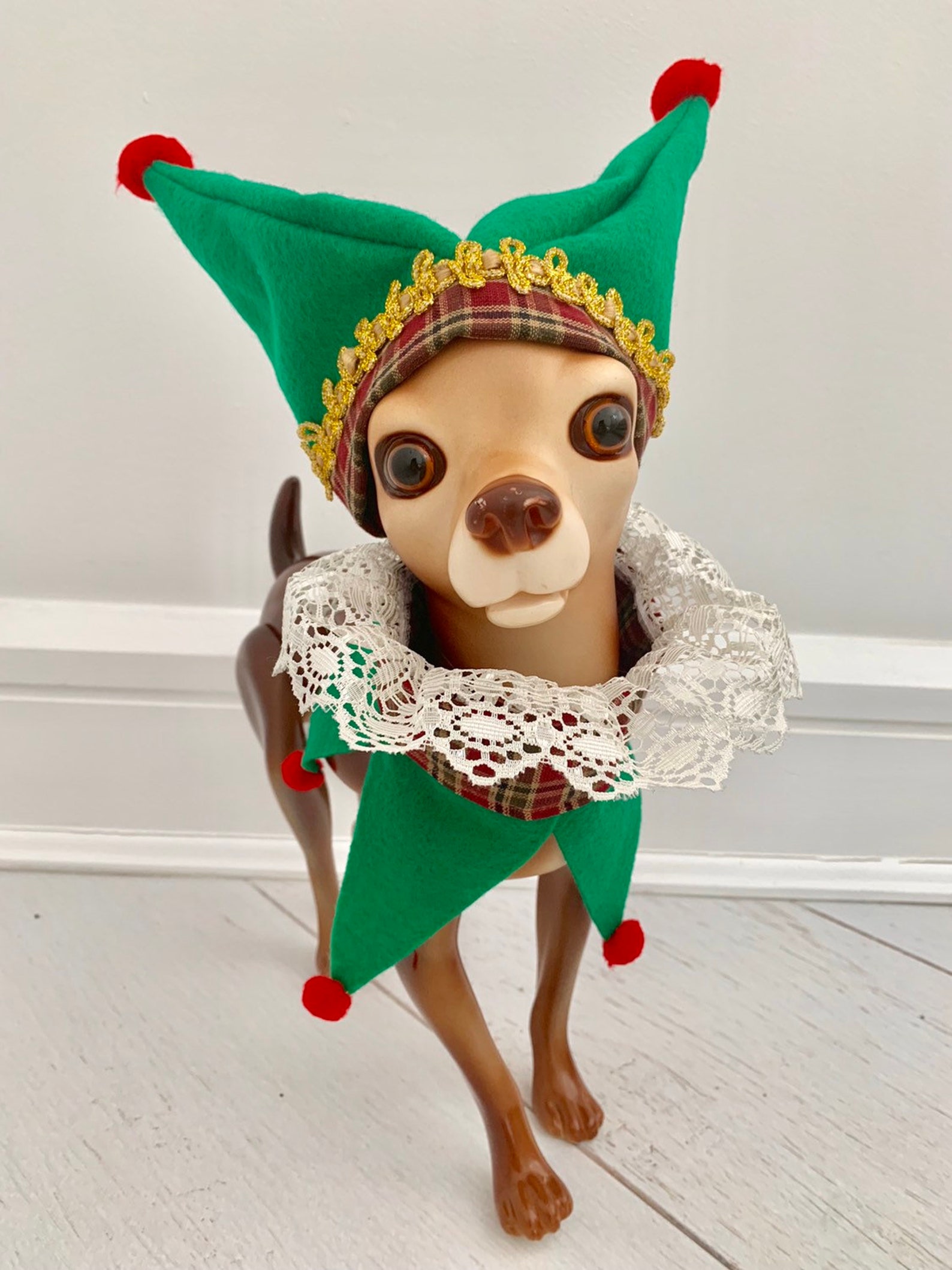 Elf Dog Costume Christmas Costume Dog Elf Outfit Pet Elf - Etsy