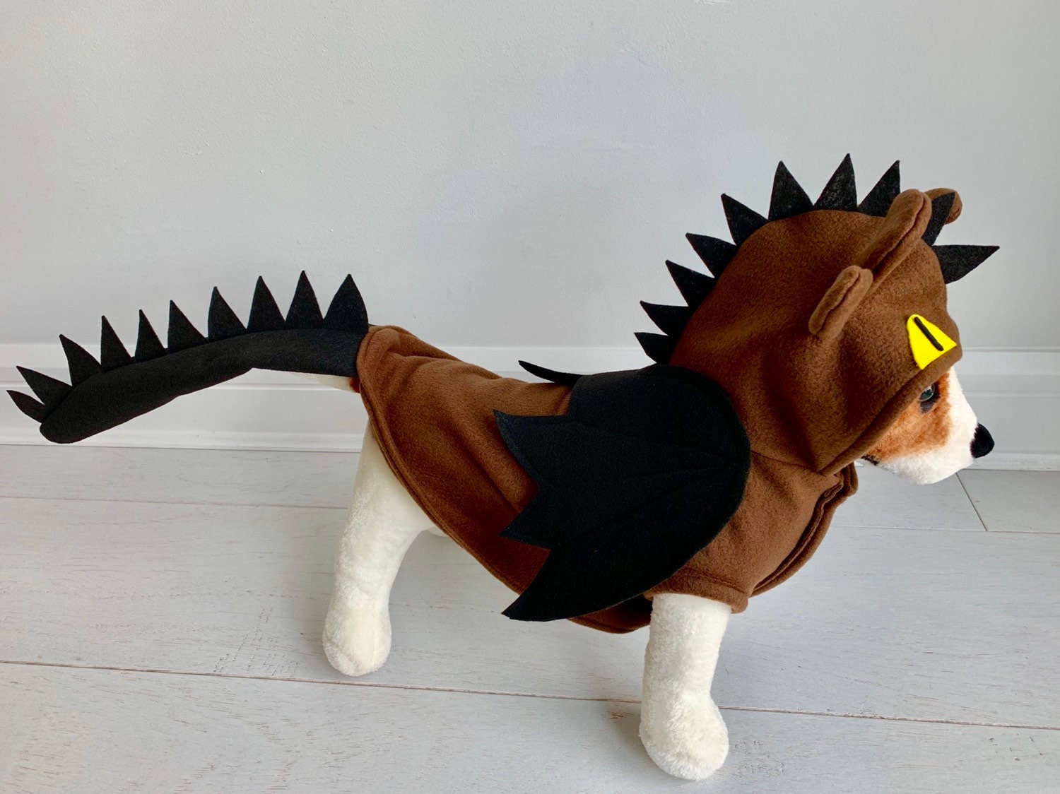 Disfraz de dragón marrón Disfraz de dragón de perro Disfraz - Etsy España