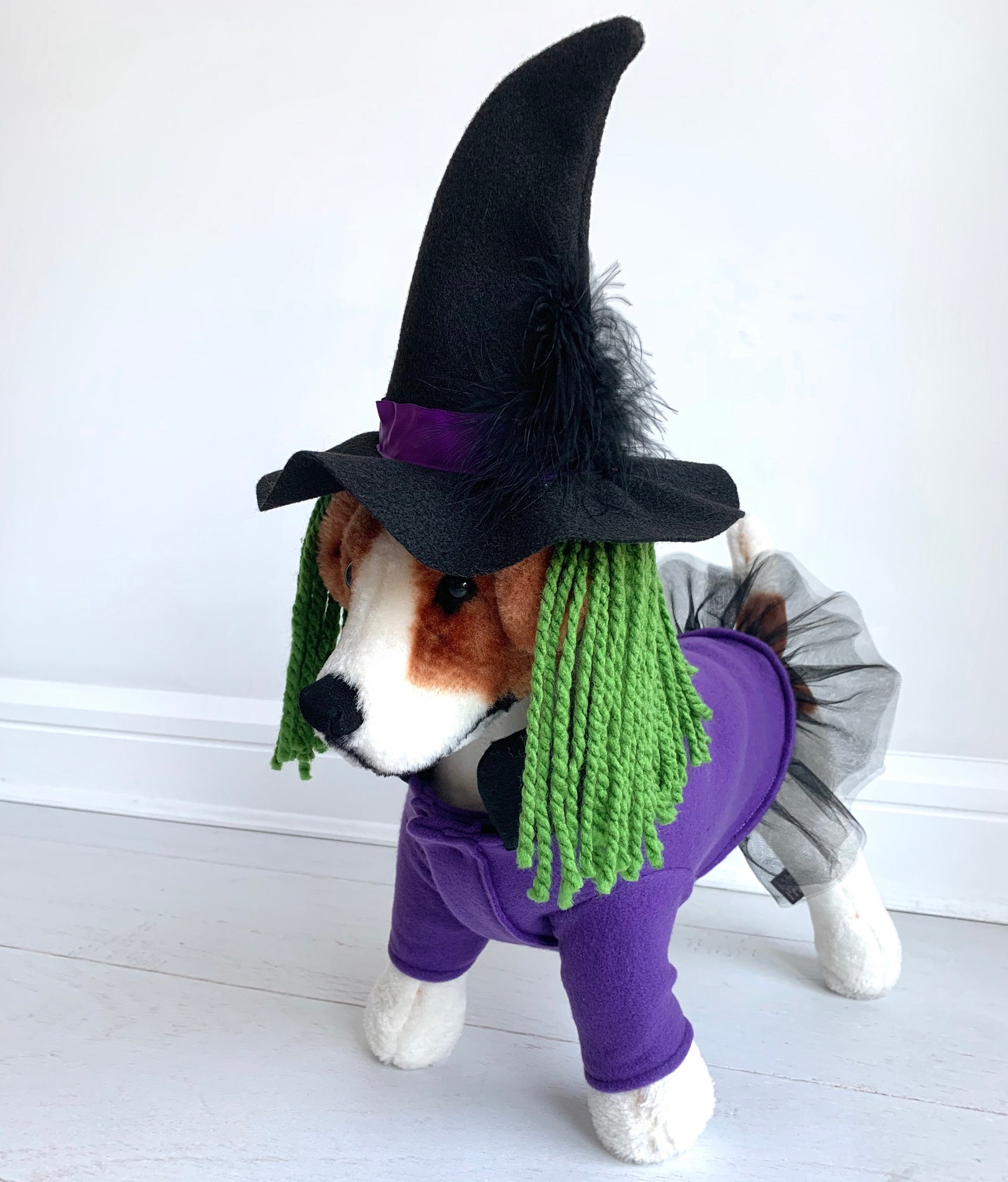 Witch costume Dog halloween costume Dog witch costume by | Etsy