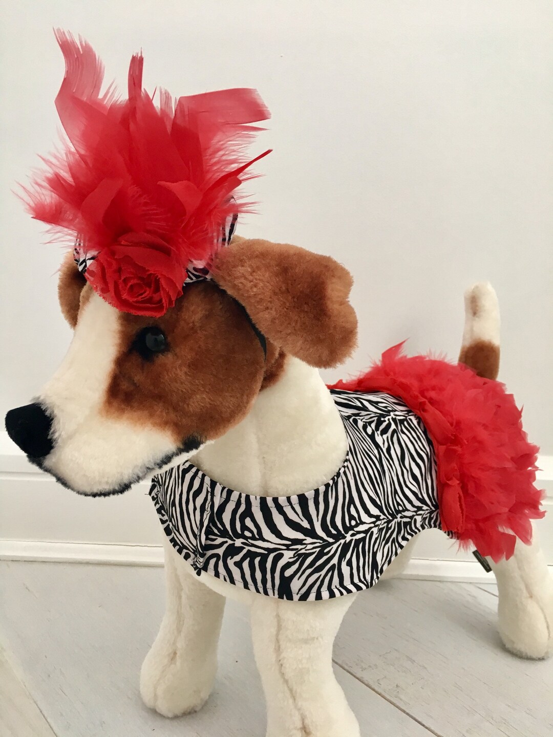 Burlesque Dress With Fascinator, Dog Halloween Costume, Burlesque ...