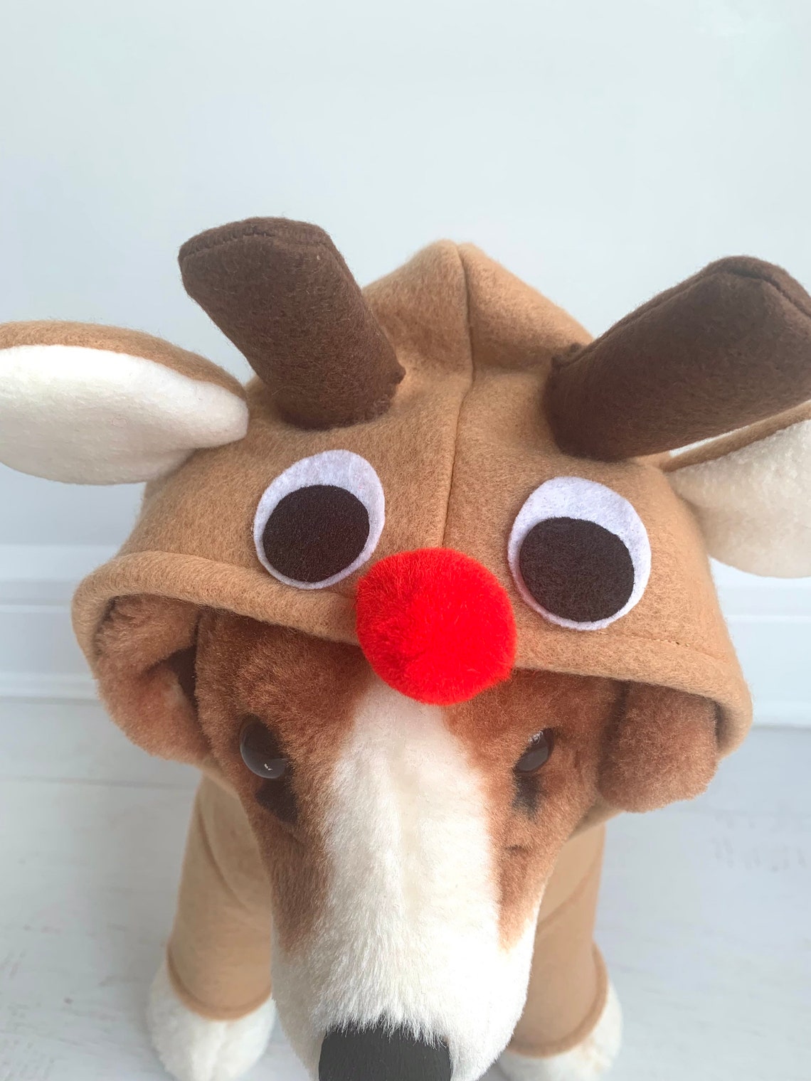 Rudolf the Red Nosed Reindeer Costume Dog Christmas Costume | Etsy