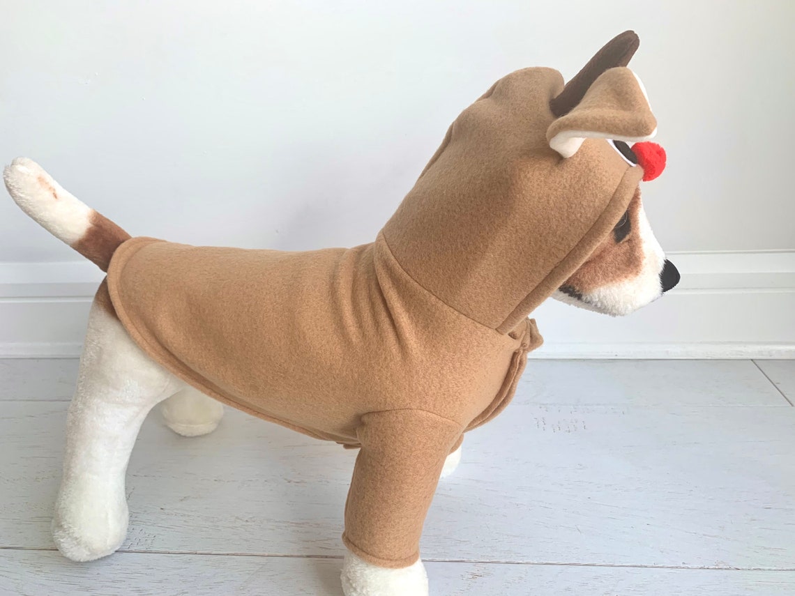 Rudolf the Red Nosed Reindeer Costume Dog Christmas Costume | Etsy